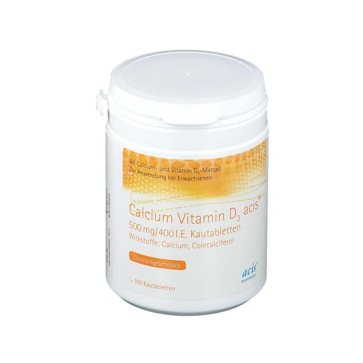 Calcium Vitamin D3 acis® 500 mg / 400 I.E. 100 St - shop-apotheke.com