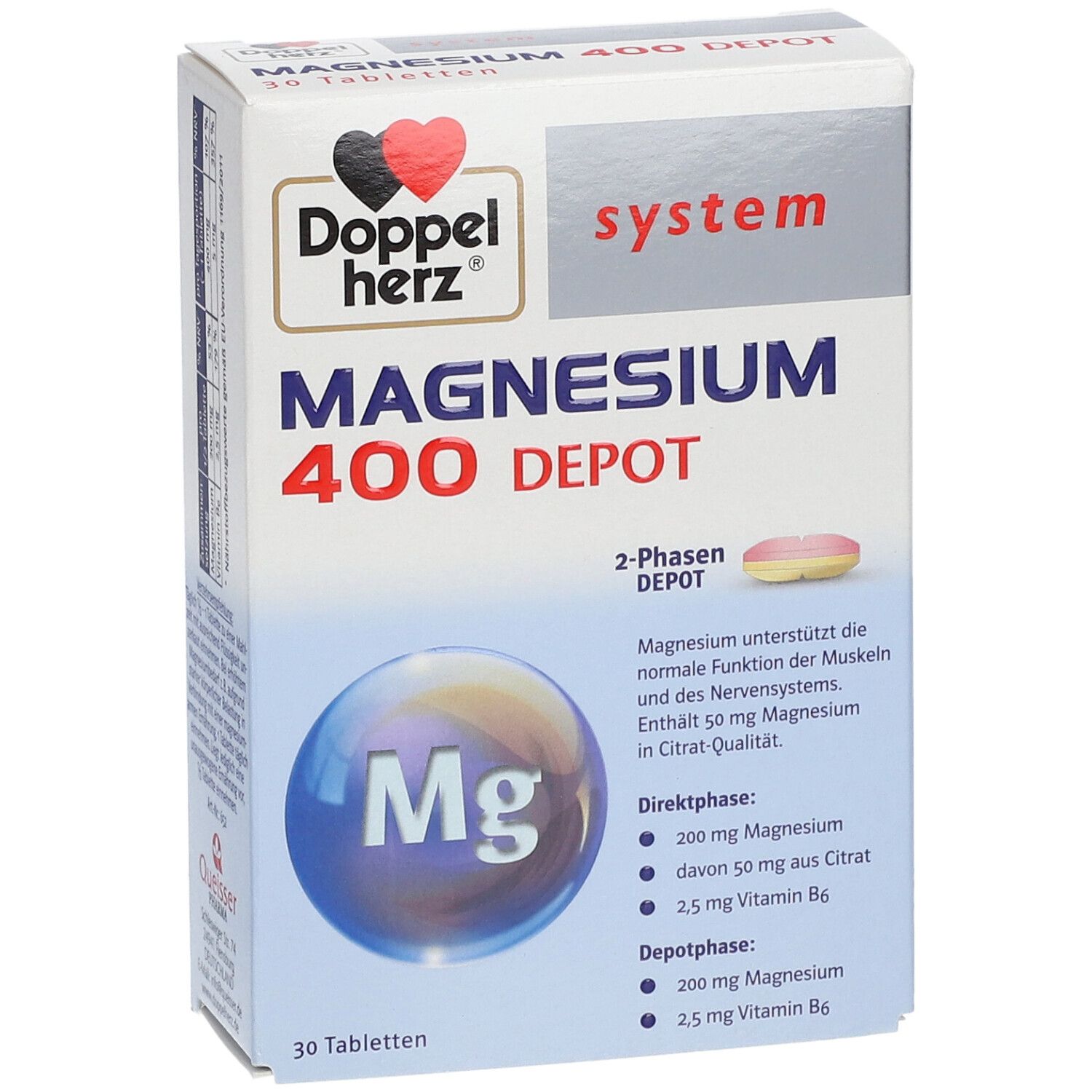 Doppelherz® Magnesium 400 DEPOT 30 St - shop-apotheke.at