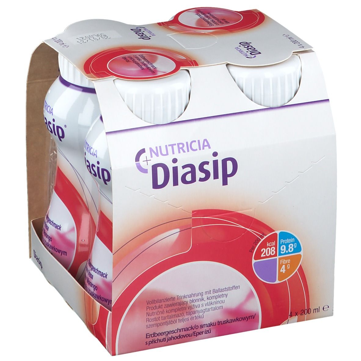 Diasip Erdbeer 4x200 ml - Shop Apotheke