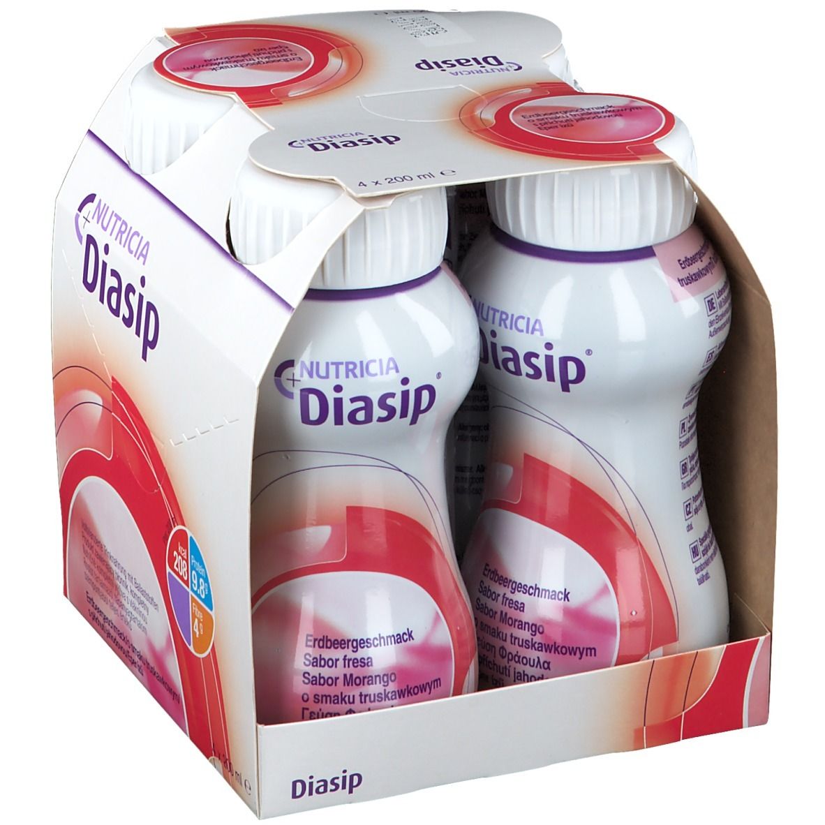 Diasip Erdbeer 4x200 ml - Shop Apotheke