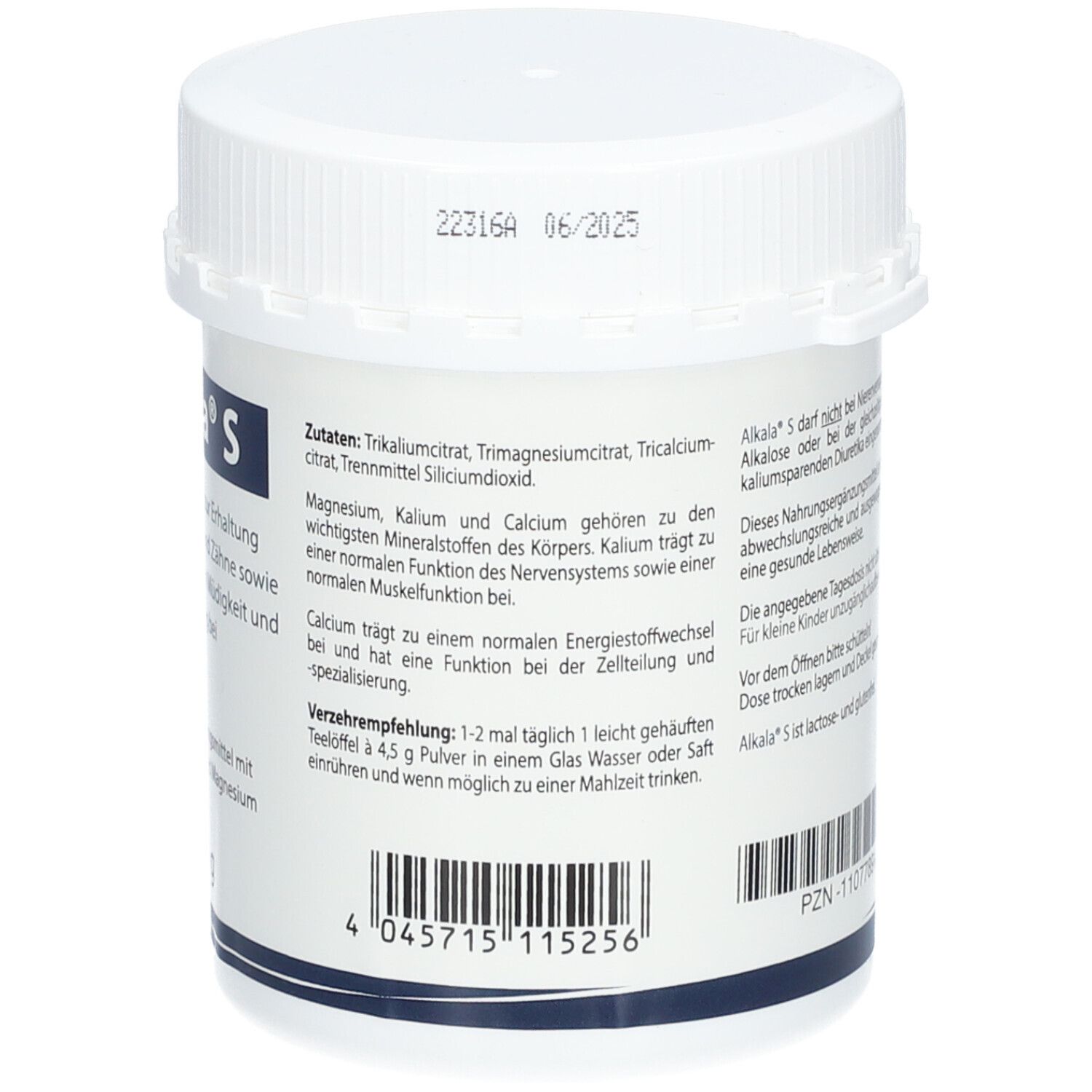 Alkala® S Pulver 250 g - Shop Apotheke