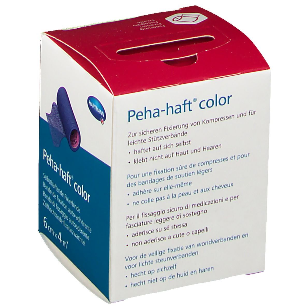 Peha-haft® Color latexfrei Fixierbinde blau 6 cm x 4 m blau 1 St - shop ...