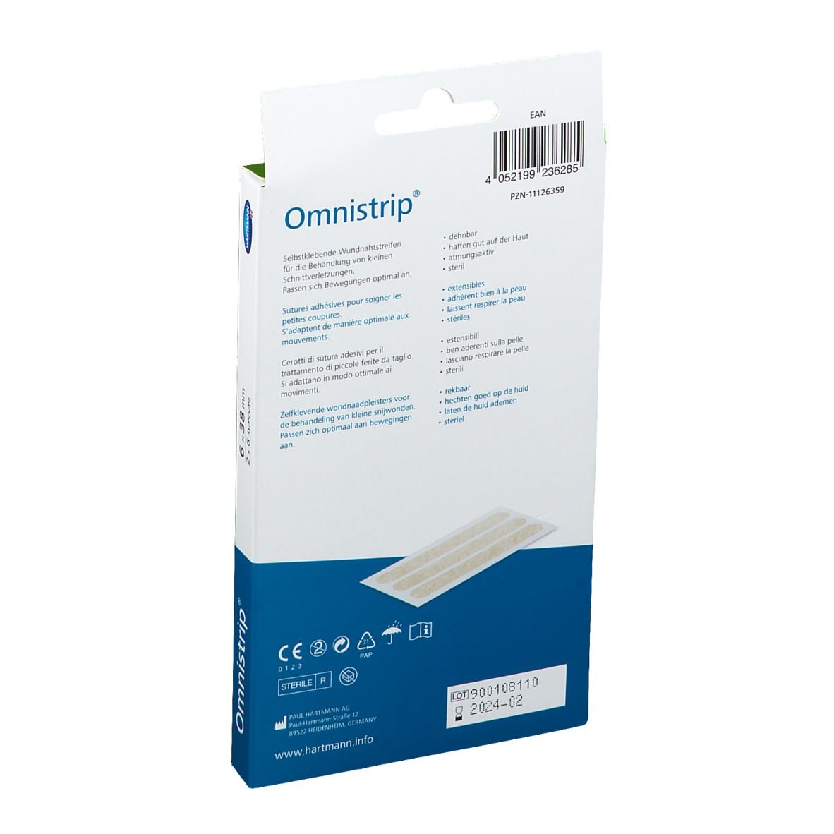 Omnistrip® Wundnahtstreifen steril 6 mm x 38 mm 2 St - shop-apotheke.at