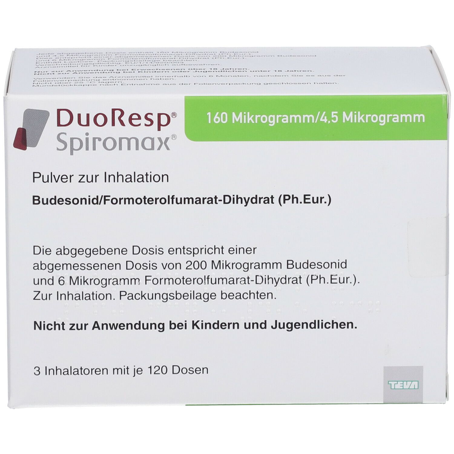 Duoresp Spiromax 160 µg/4,5 µg/Dosis 3 St mit dem E-Rezept kaufen ...