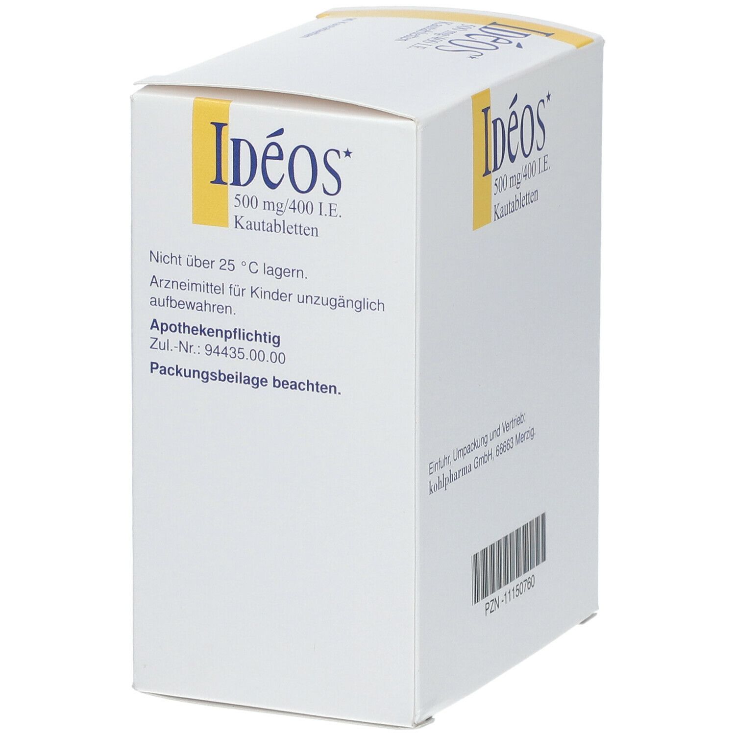 IDÉOS 500 mg/400 I.E 90 St - Shop Apotheke