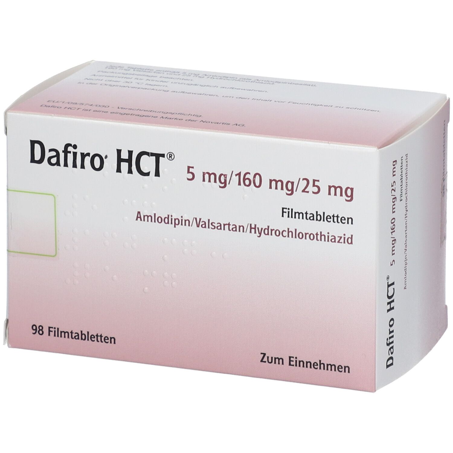 DAFIRO HCT 5 mg/160 mg/25 mg Filmtabletten 98 St mit dem E-Rezept ...