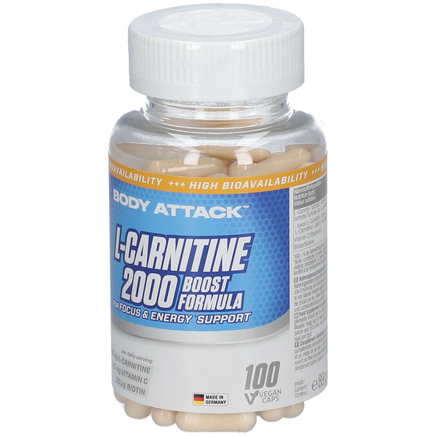 Body Attack L-Carnitine 2000 100 St - Shop Apotheke