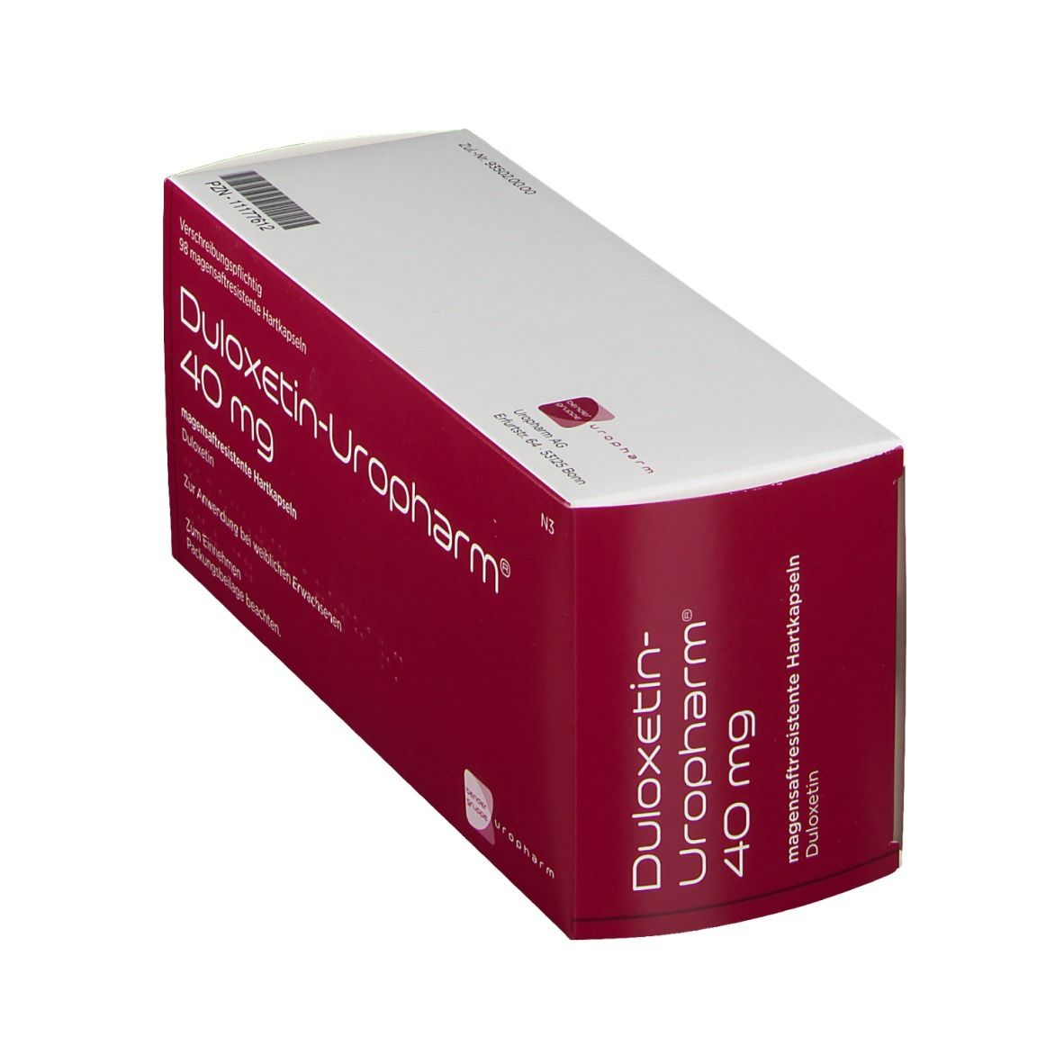 DULOXETIN Uropharm 40 mg magensaftres.Hartkapseln 98 St mit dem E ...