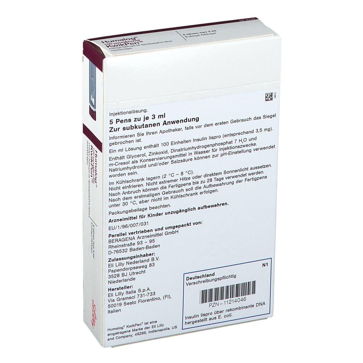 Humalog 100 E/ml KwikPen 5 St mit dem E-Rezept kaufen - Shop Apotheke