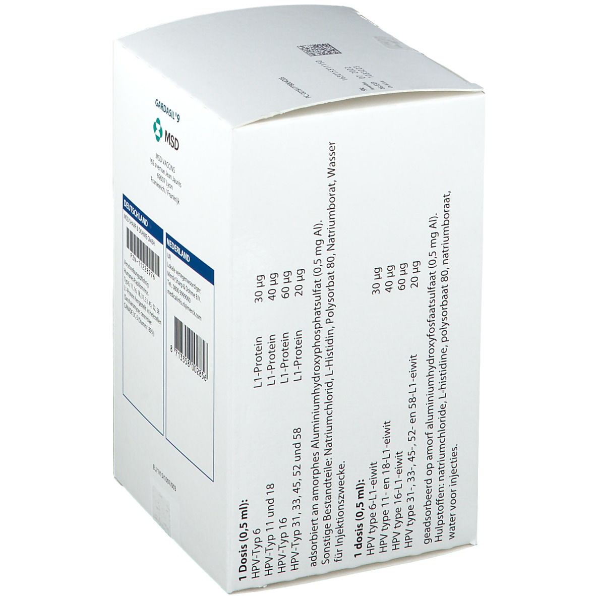 GARDASIL 9 Inj.-Sus.i.e.Fertigspritze 10 St mit dem E-Rezept kaufen ...