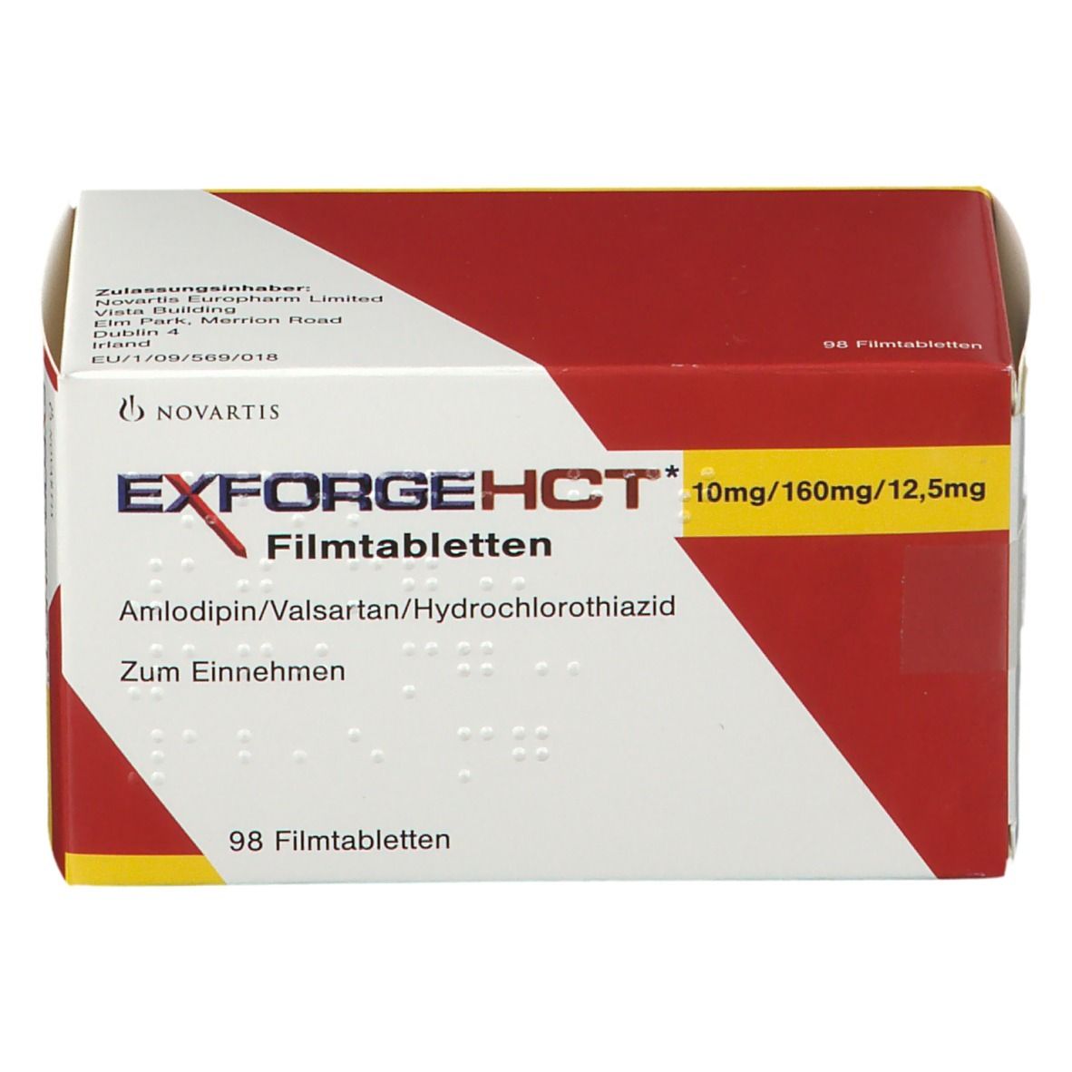 EXFORGE HCT® 10 mg/160 mg/12,5 mg 98 St mit dem E-Rezept kaufen - Shop ...