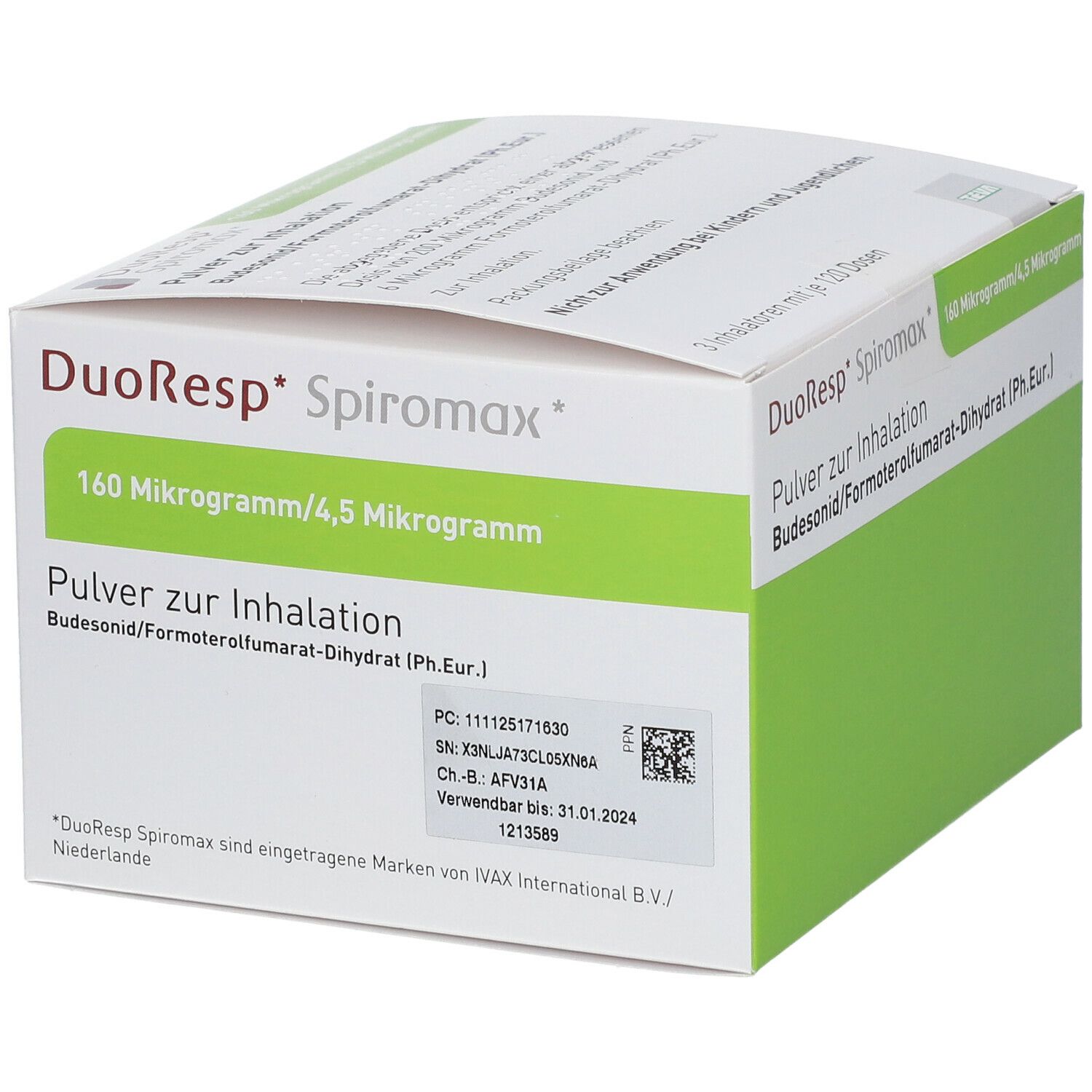 DuoResp® Spiromax 160 µg/4,5 µg 3 St mit dem E-Rezept kaufen - Shop ...