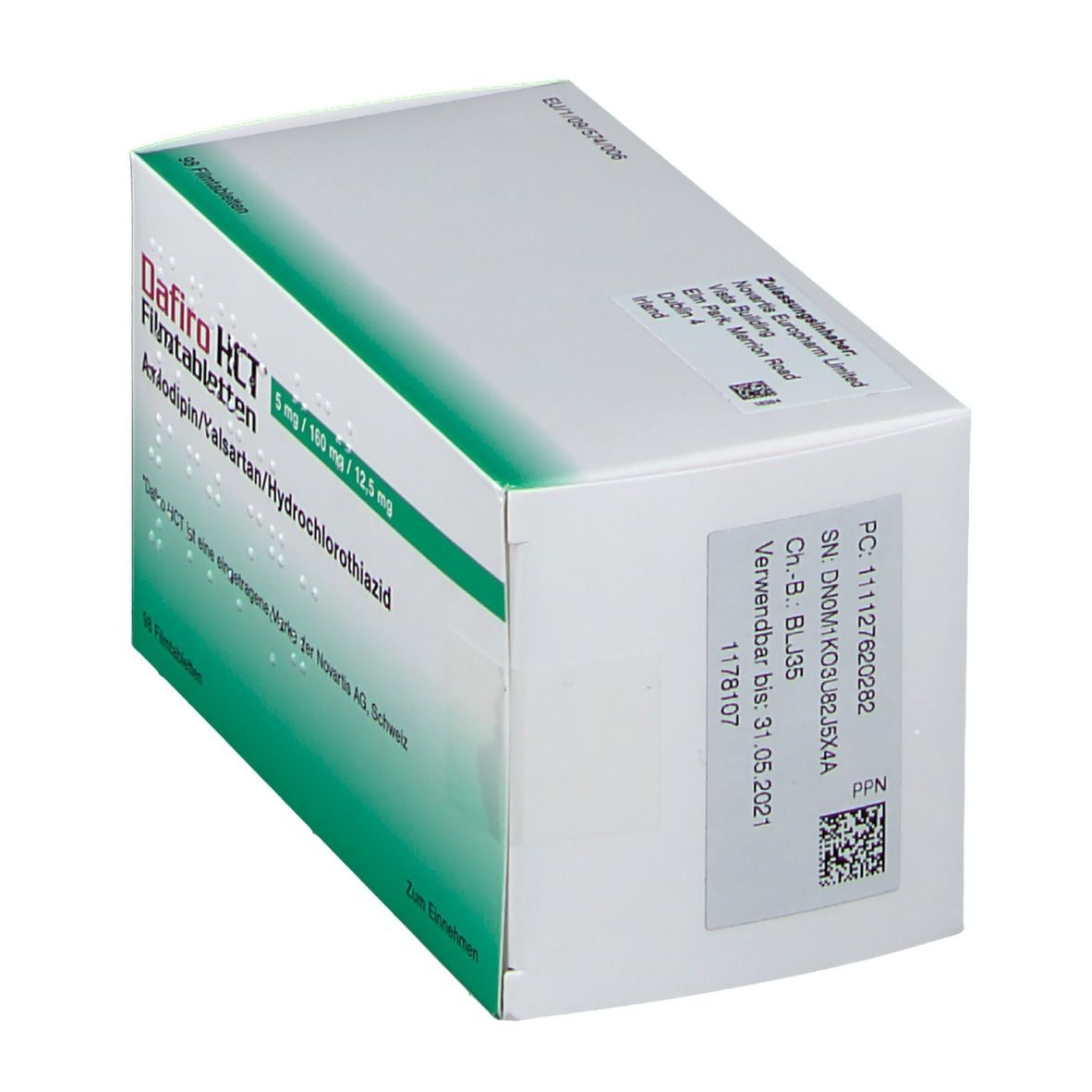 Dafiro HCT 5 mg/160 mg/12,5 mg 98 St mit dem E-Rezept kaufen - Shop ...