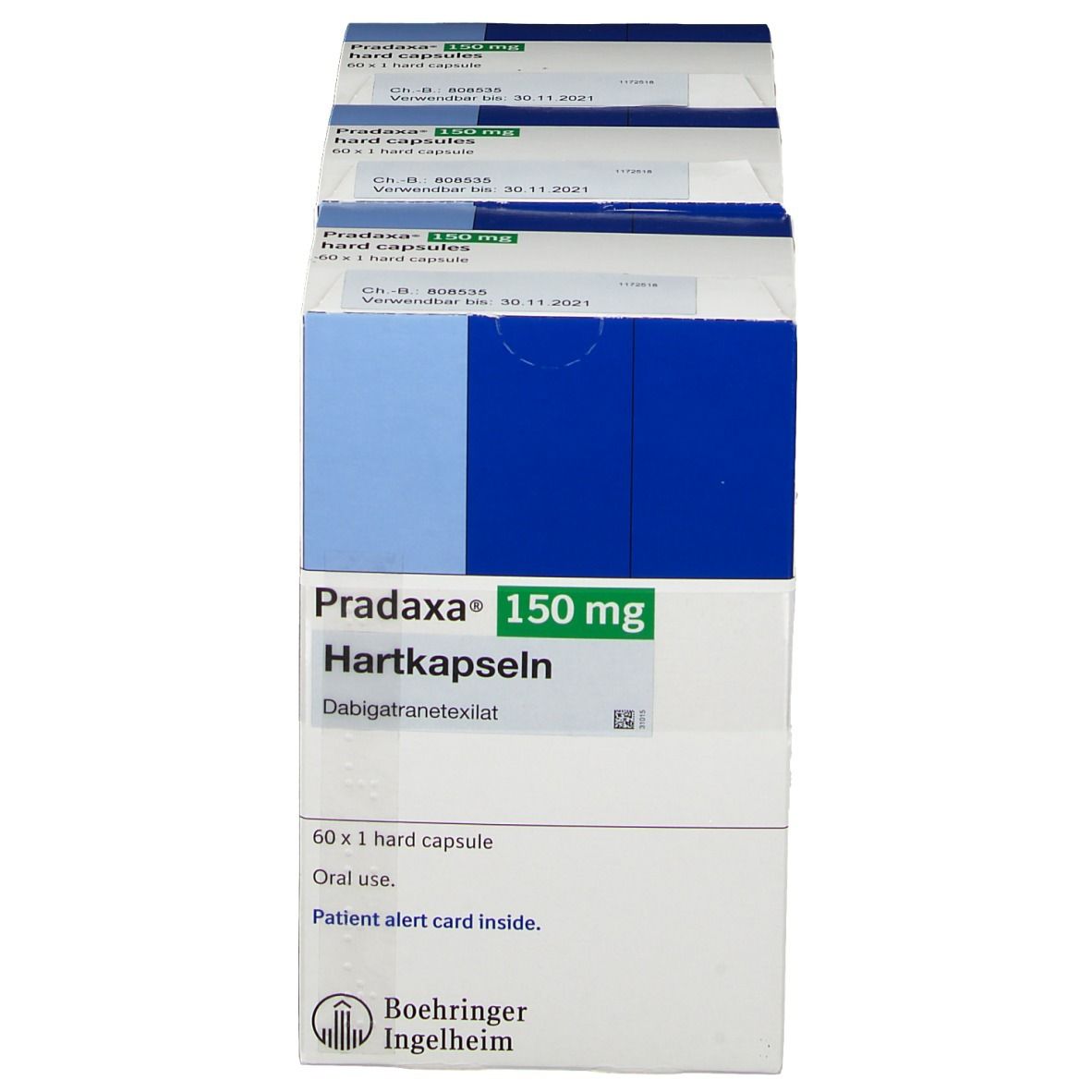 PRADAXA 150 mg Hartkapseln B 180 St mit dem E-Rezept kaufen - Shop Apotheke