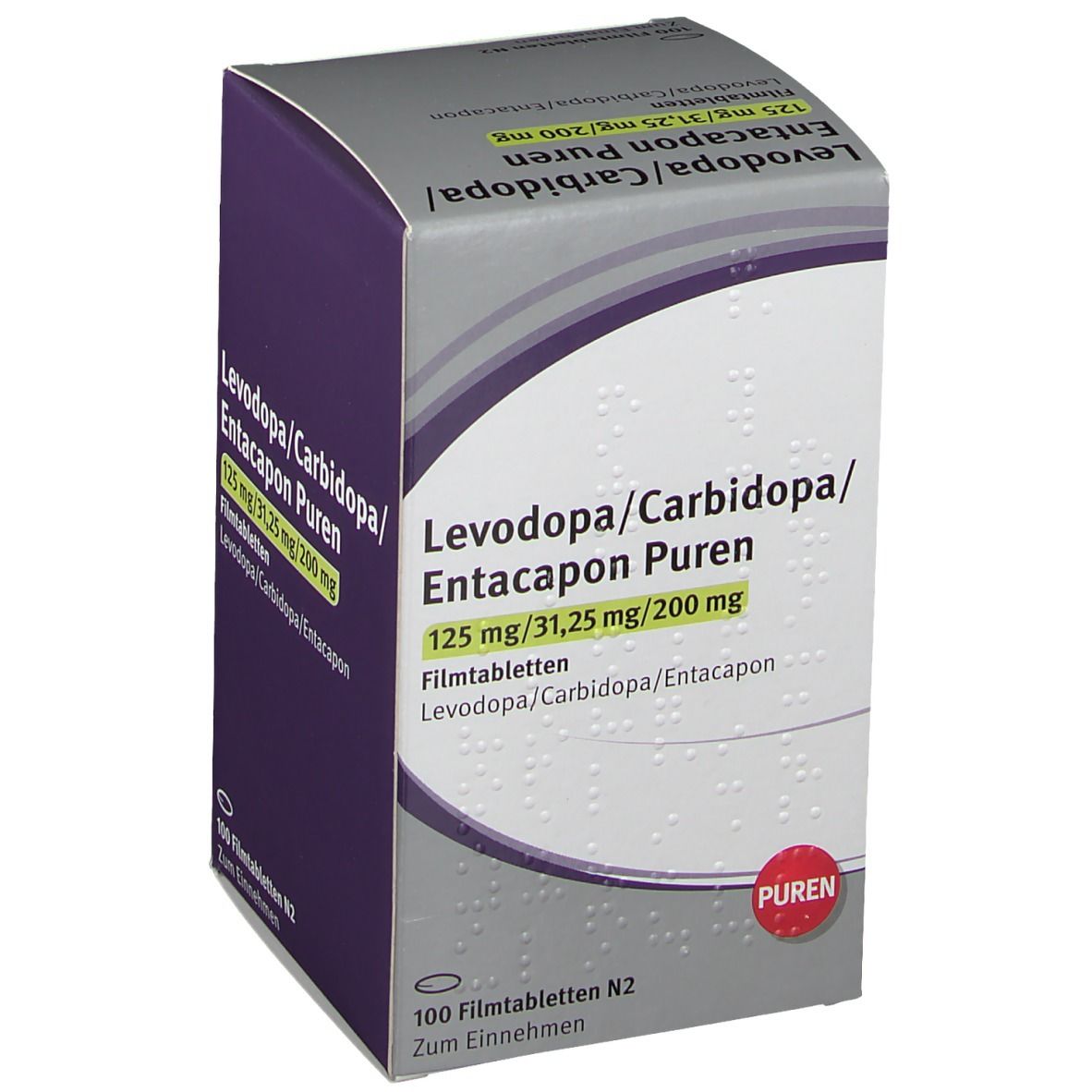 LEVODOPA/Carbidopa/Entacapon Puren 125/31,25/200 100 St mit dem E ...