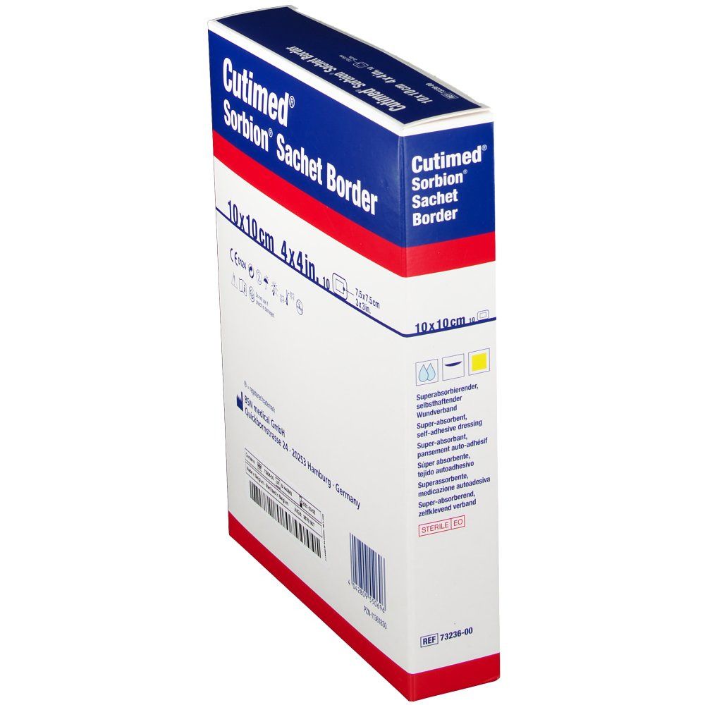 Cutimed® Sorbion Sachet Border 10 cm x 10 cm 10 St - Shop Apotheke
