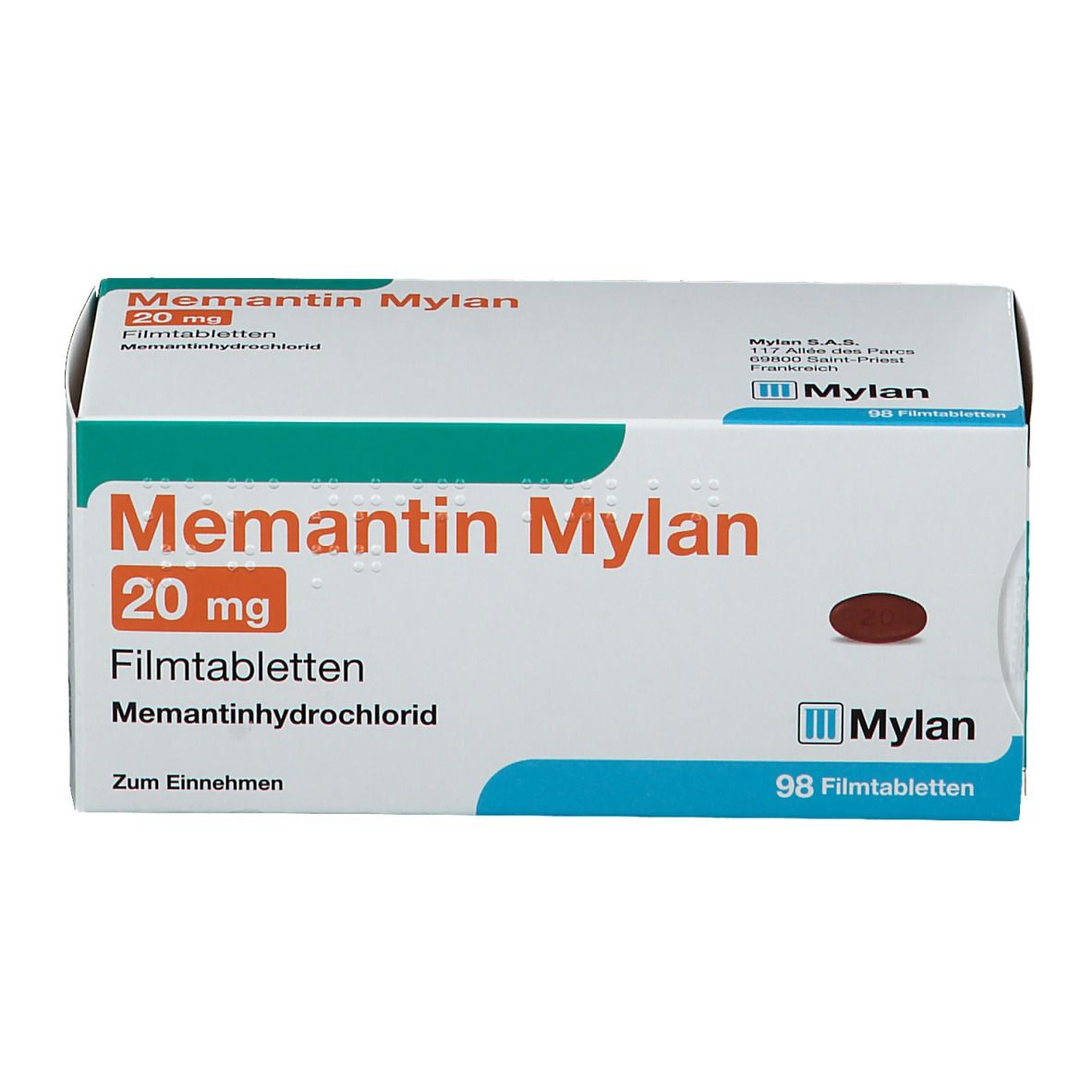 Memantin Mylan 20 mg 98 St mit dem E-Rezept kaufen - Shop Apotheke
