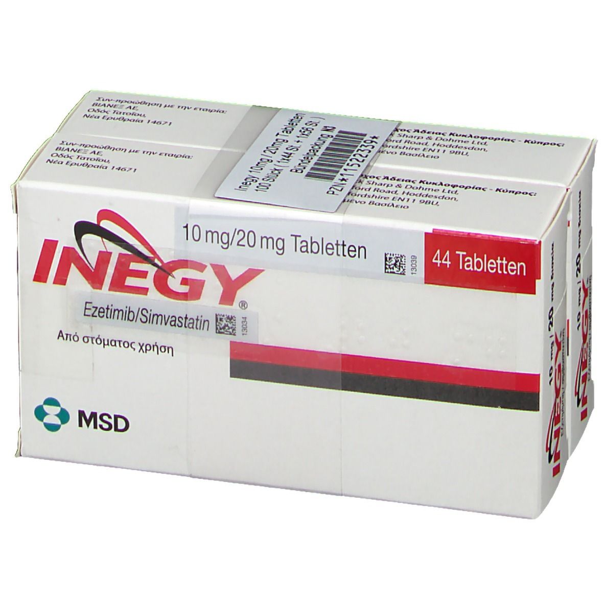 INEGY® 10 mg/20 mg 100 St mit dem E-Rezept kaufen - Shop Apotheke