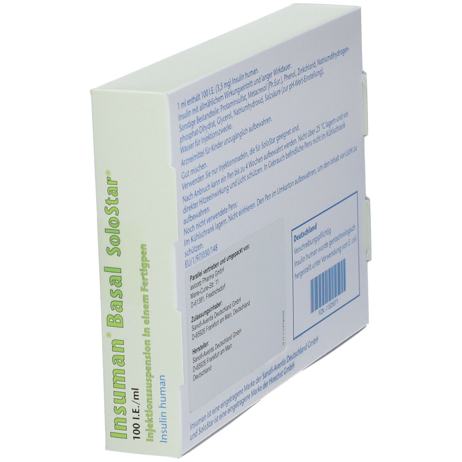 Insuman Basal 100 I.E./ml SoloStar 5x3 ml mit dem E-Rezept kaufen ...