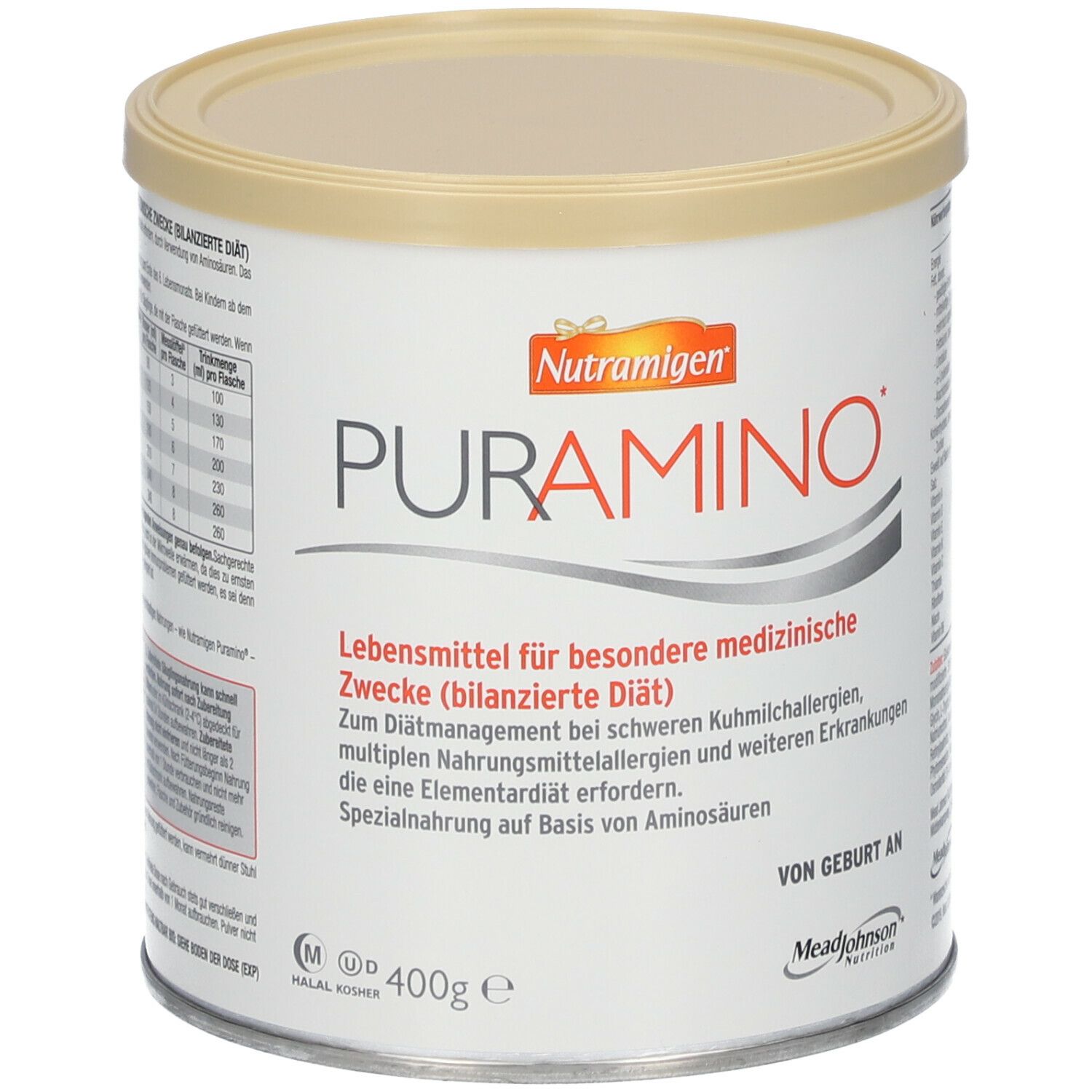 Nutramigen Puramino Spezialnahrung von Geburt an 1x400 g - shop-apotheke.at