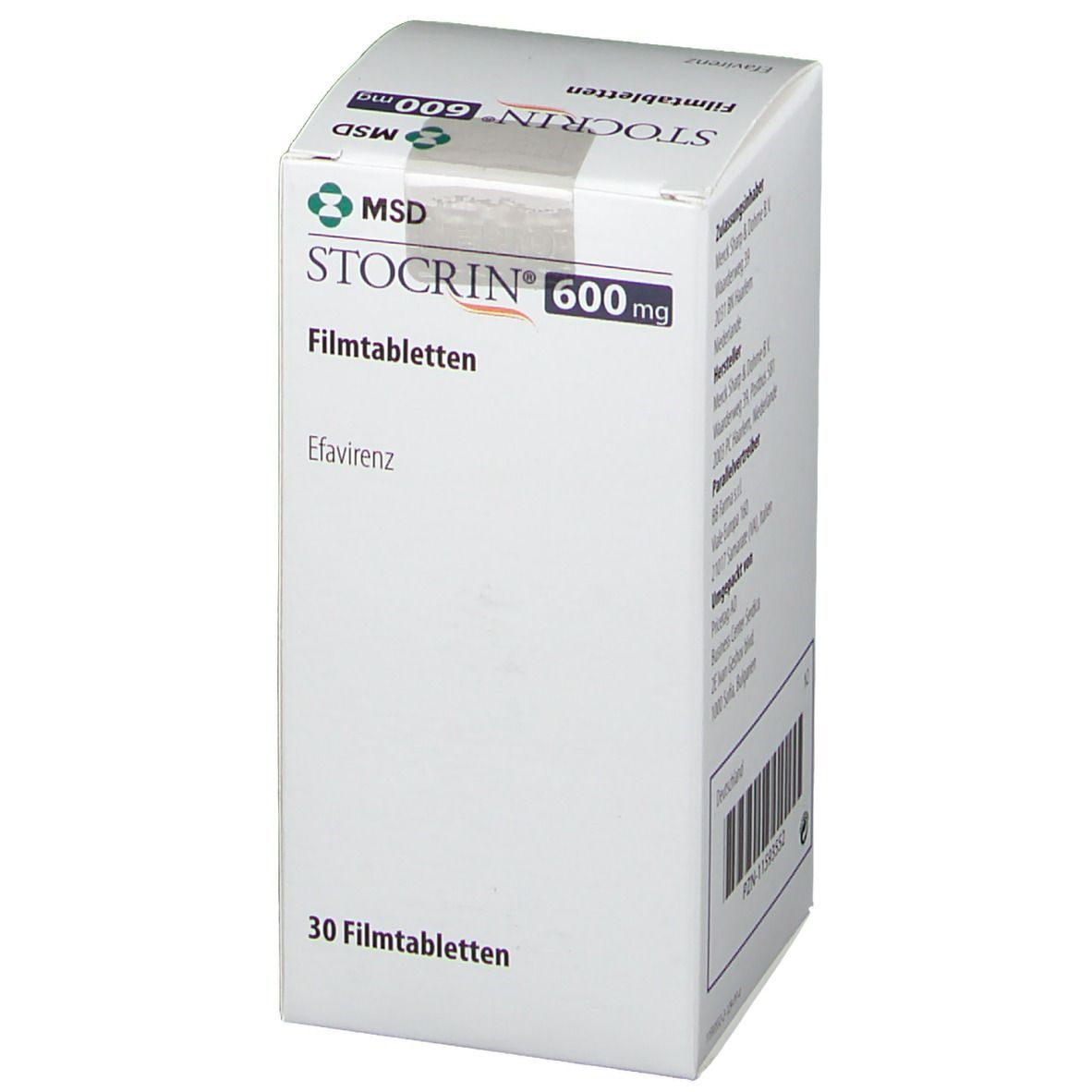 Stocrin 600 mg 30 St mit dem E-Rezept kaufen - Shop Apotheke