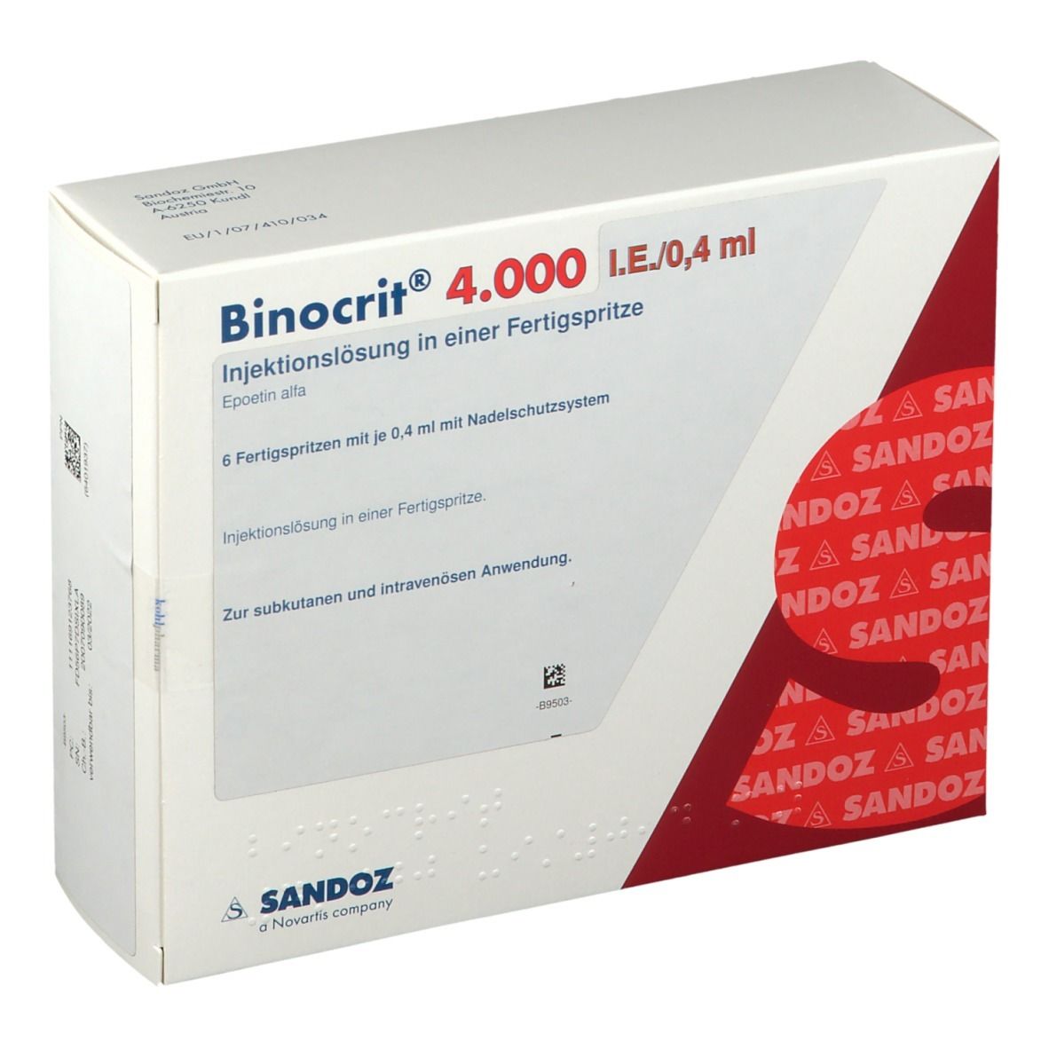 Binocrit 4.000 I.E./0,4 ml 6x0,4 ml mit dem E-Rezept kaufen - Shop Apotheke