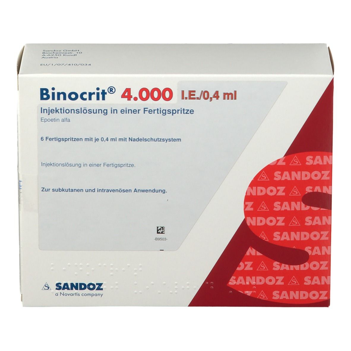 Binocrit 4.000 I.E./0,4 ml 6x0,4 ml mit dem E-Rezept kaufen - Shop Apotheke