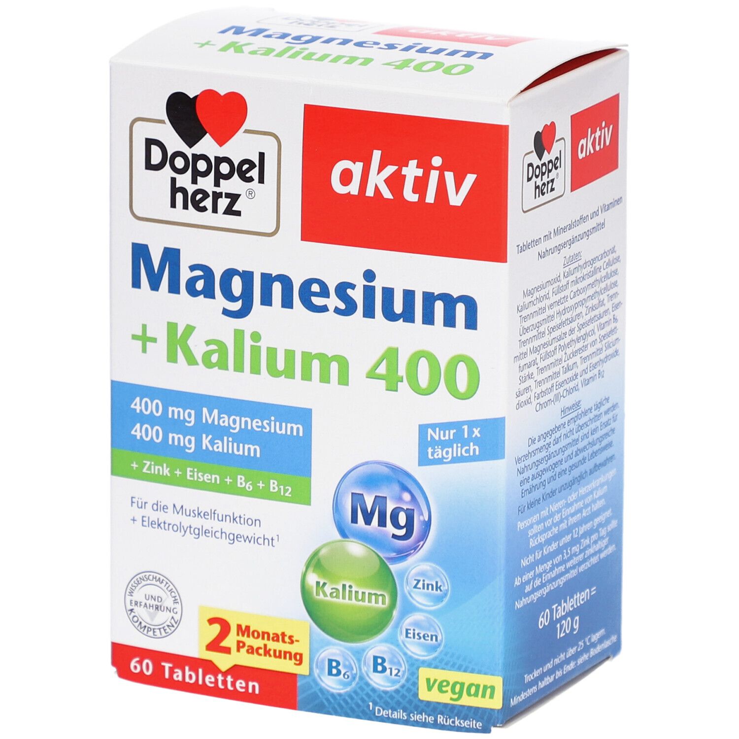 Doppelherz® aktiv Magnesium +Kalium 400 60 St - shop-apotheke.com