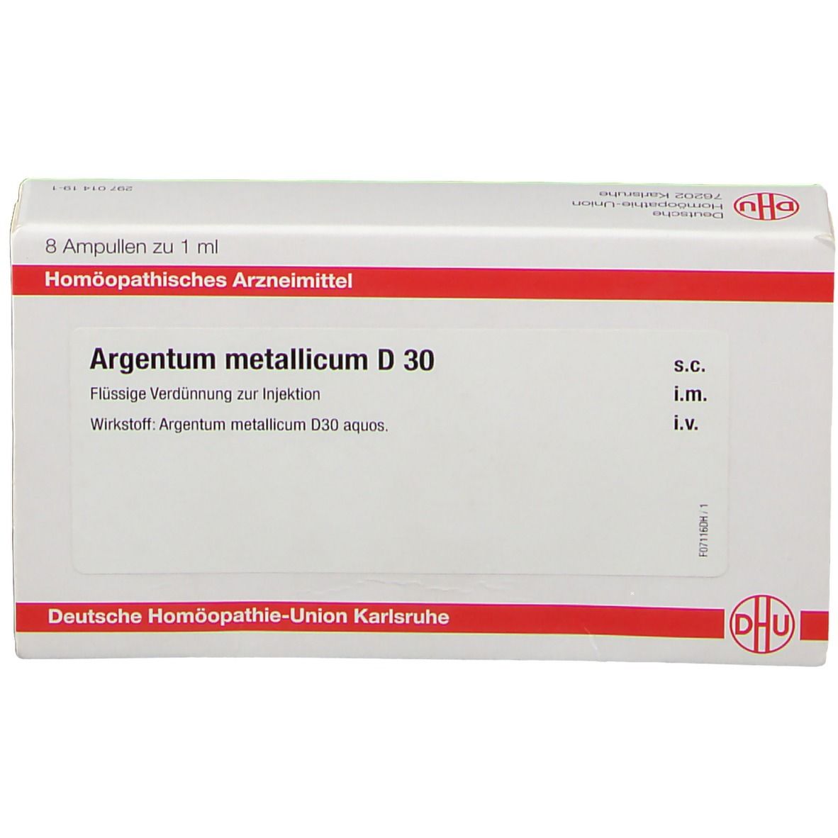 DHU Argentum Metallicum D30 8x1 ml - Shop Apotheke