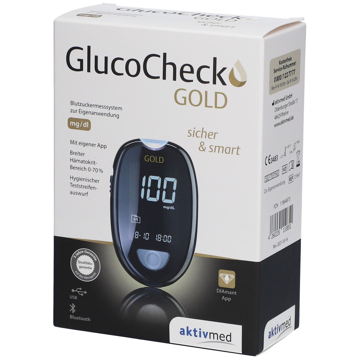 GlucoCheck GOLD mg/dl 1 St - SHOP APOTHEKE
