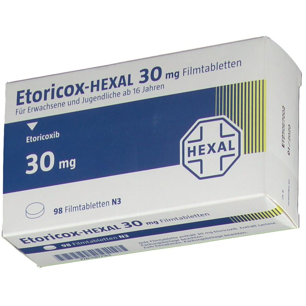 Etoricox-HEXAL 30 mg 98 St mit dem E-Rezept kaufen - Shop Apotheke