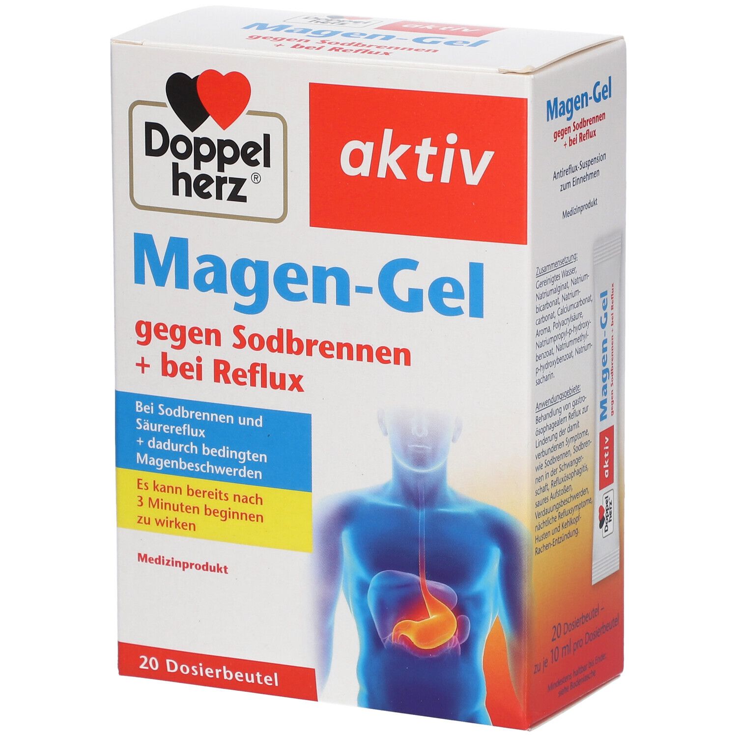 Doppelherz® Magen-Gel gegen Sodbrennen + bei Reflux 20 St - shop ...