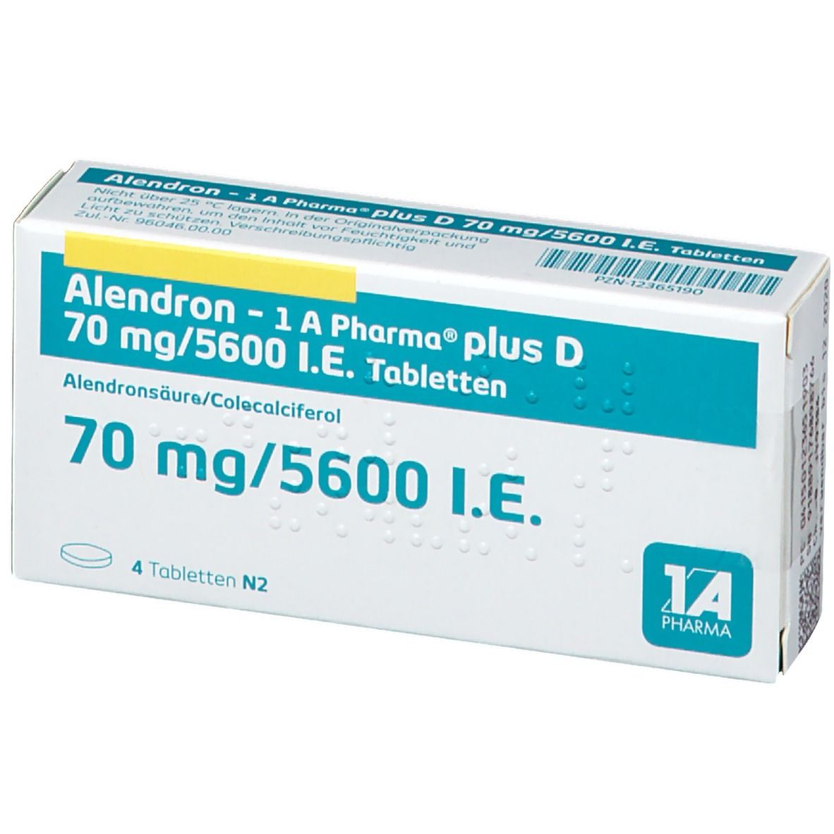 Alendron - 1 A Pharma® plus D 70 mg/5600 I.E. 4 St mit dem E-Rezept ...