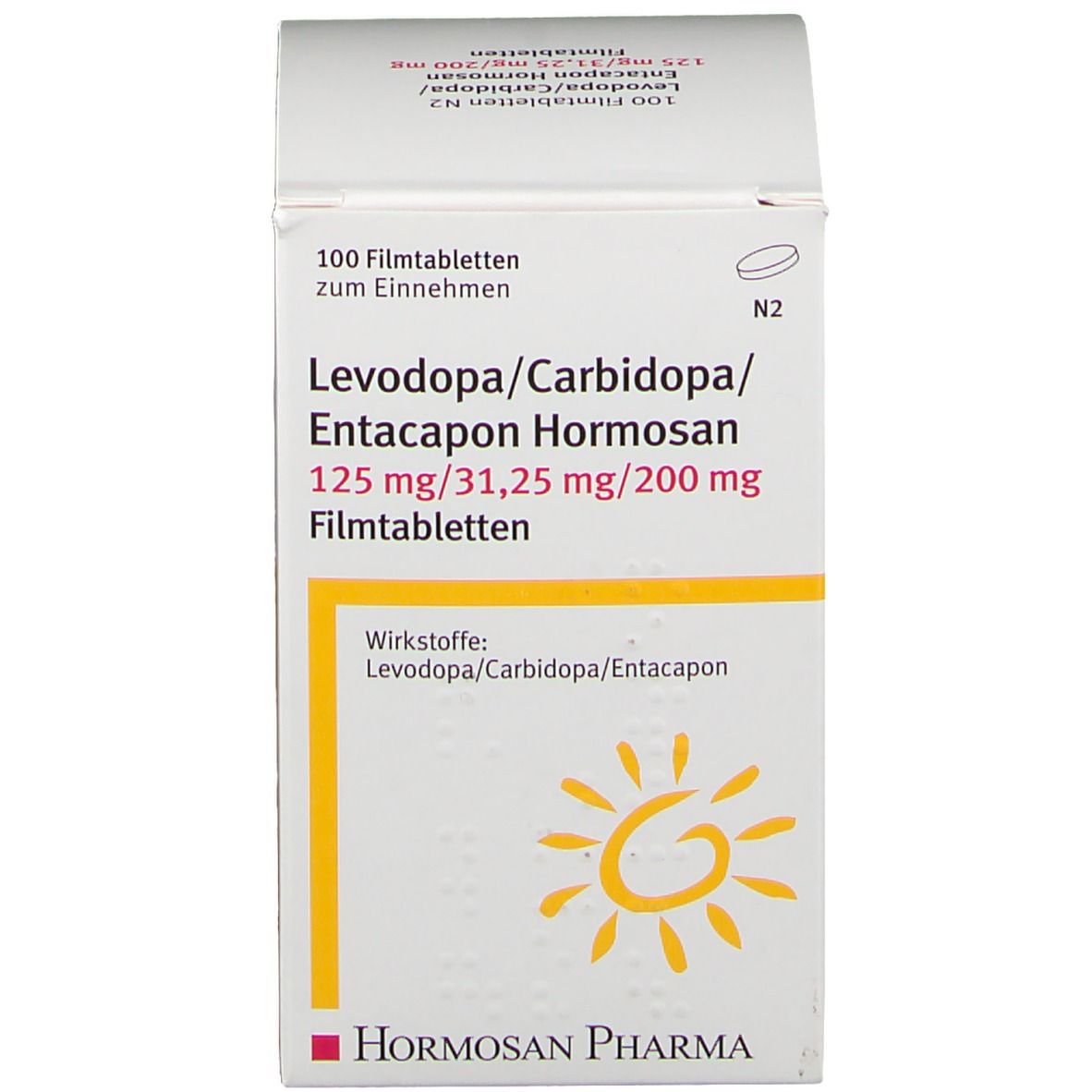 Levodopa/Carbidopa/Entacapon Hormosan 125 mg/31,25 mg/200 mg 100 St mit ...