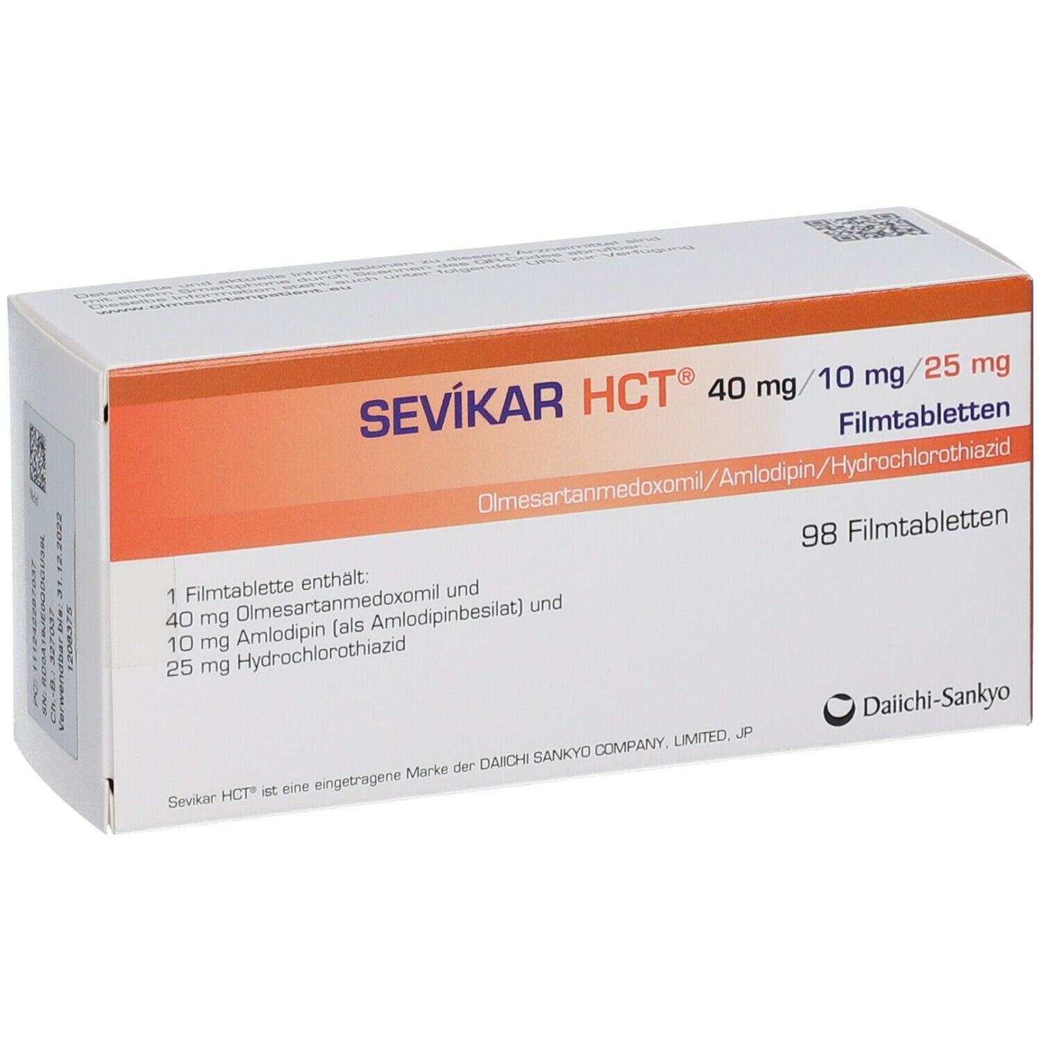SEVIKAR HCT® 40 mg/10 mg/25 mg 98 St - shop-apotheke.com