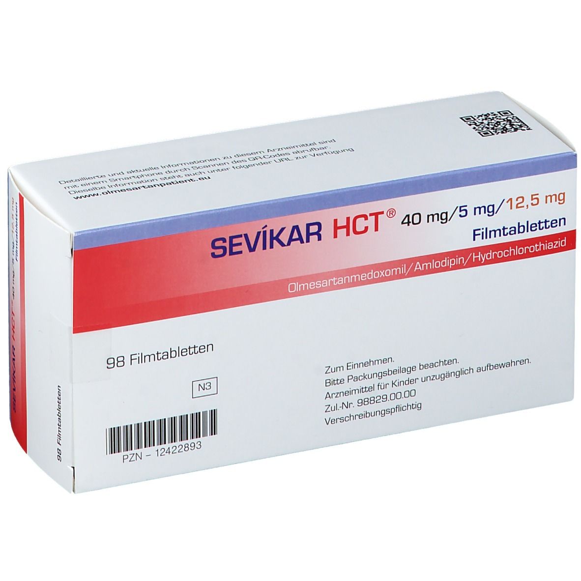 Sevikar HCT 40 mg/5 mg/12,5 mg 98 St mit dem E-Rezept kaufen - Shop ...