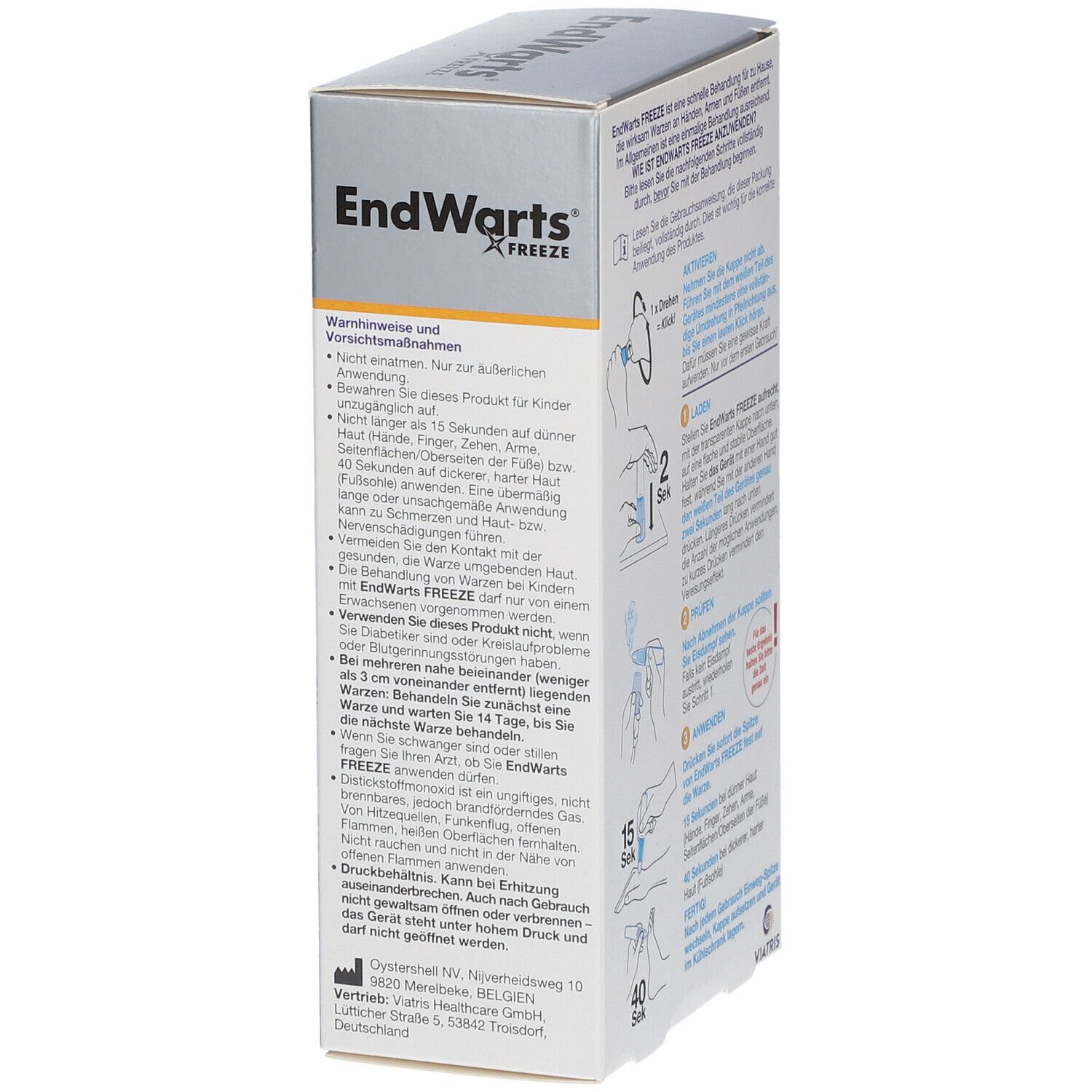 EndWarts FREEZE: Vereisungsmittel zur Entfernung von Warzen an Händen ...