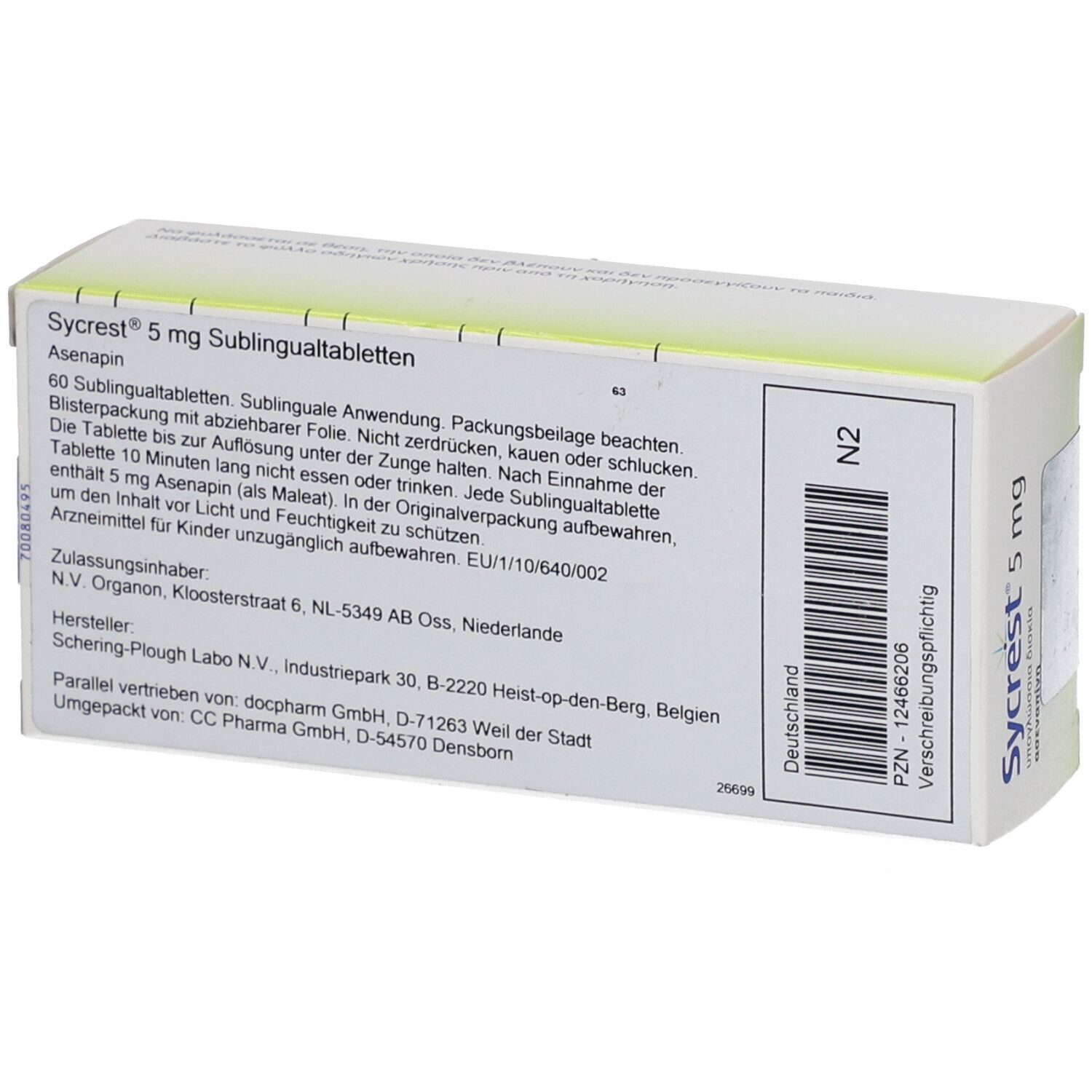 SYCREST 5 mg Sublingualtabletten 60 St mit dem E-Rezept kaufen - Shop ...