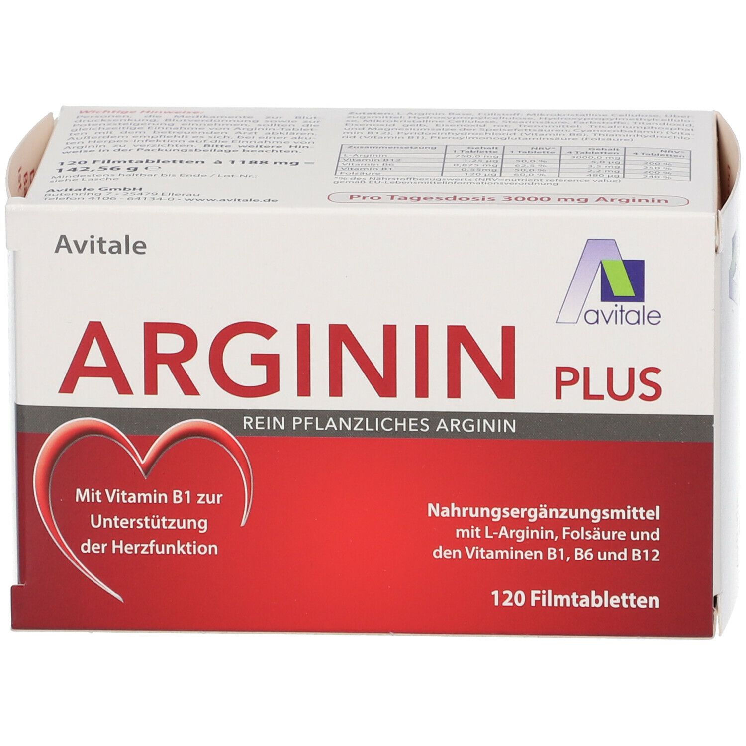Avitale Arginin Plus 120 St - Shop Apotheke