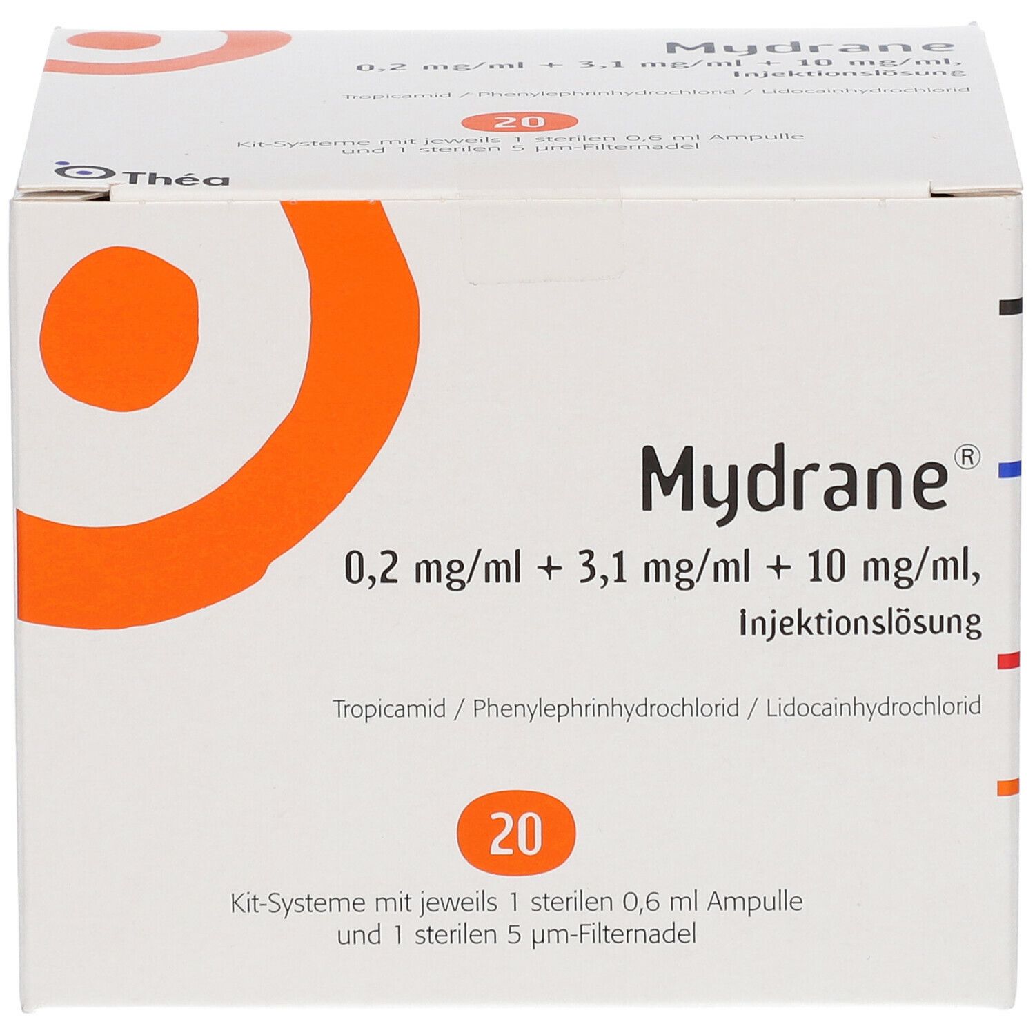 Mydrane 0,2 mg/ml + 3,1 mg/ml + 10 mg/ml 20 St mit dem E-Rezept kaufen ...