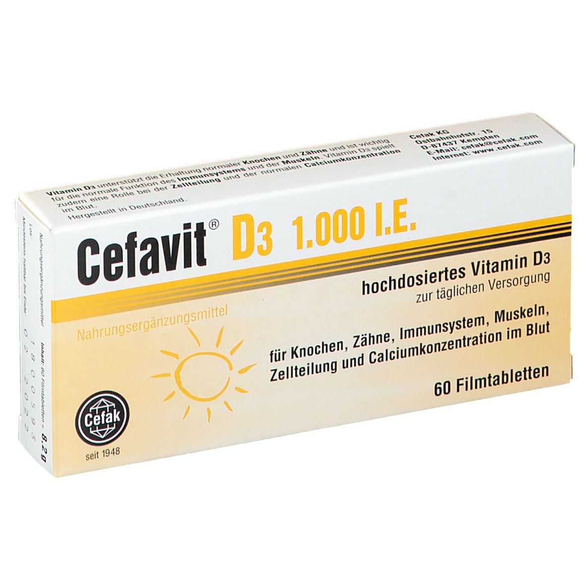Cefavit® D3 1.000 I.E. 60 St - Shop Apotheke