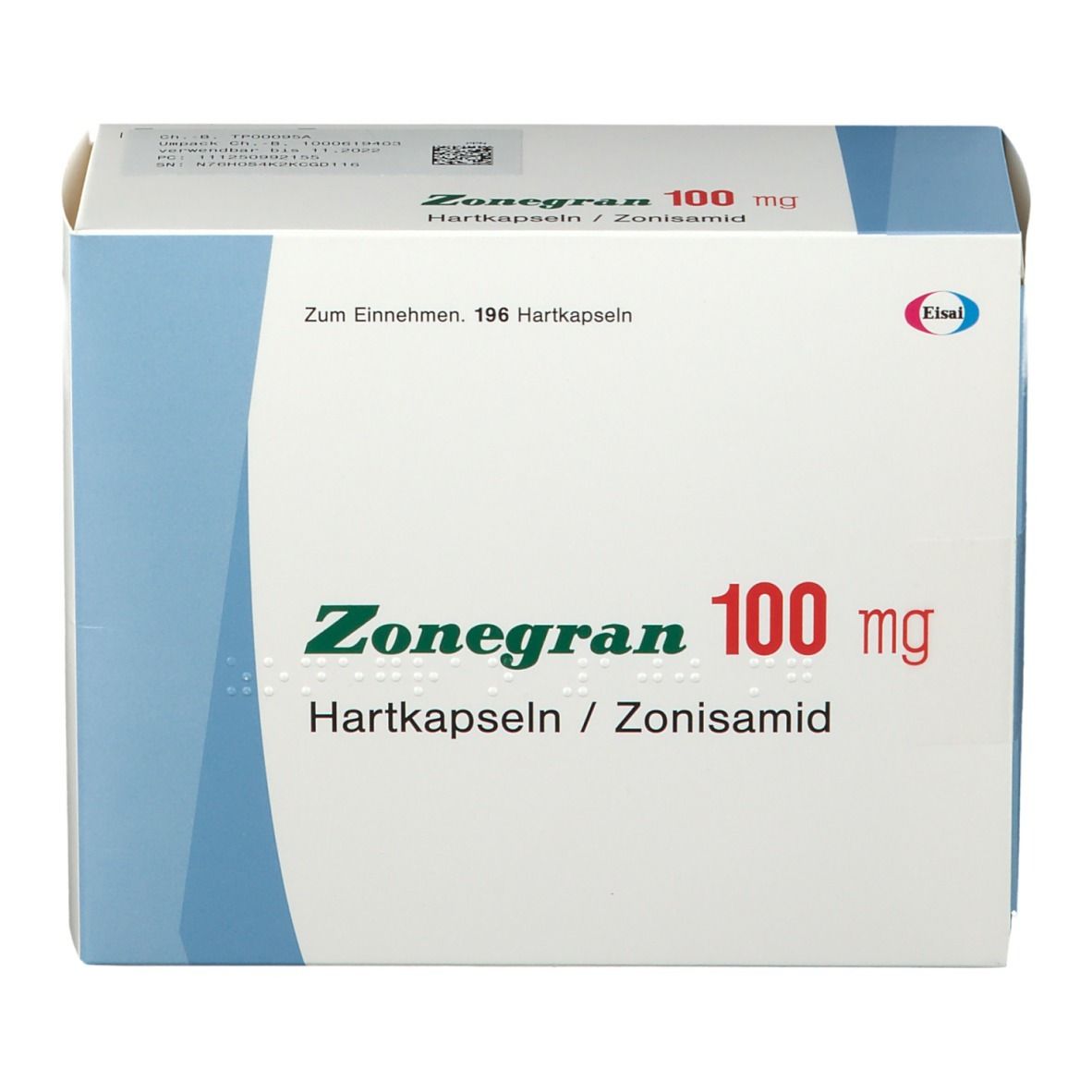 Zonegran 100 mg 196 St mit dem E-Rezept kaufen - Shop Apotheke