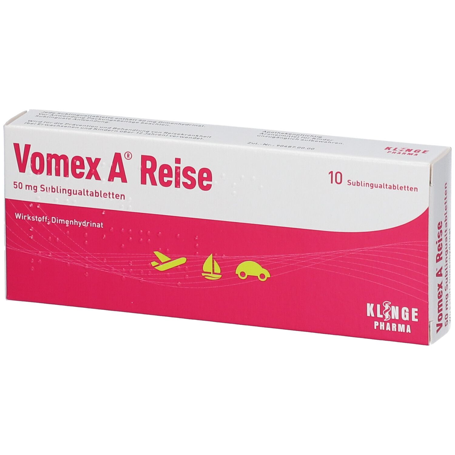 Vomex A® Reise 50 mg 10 St - Shop Apotheke