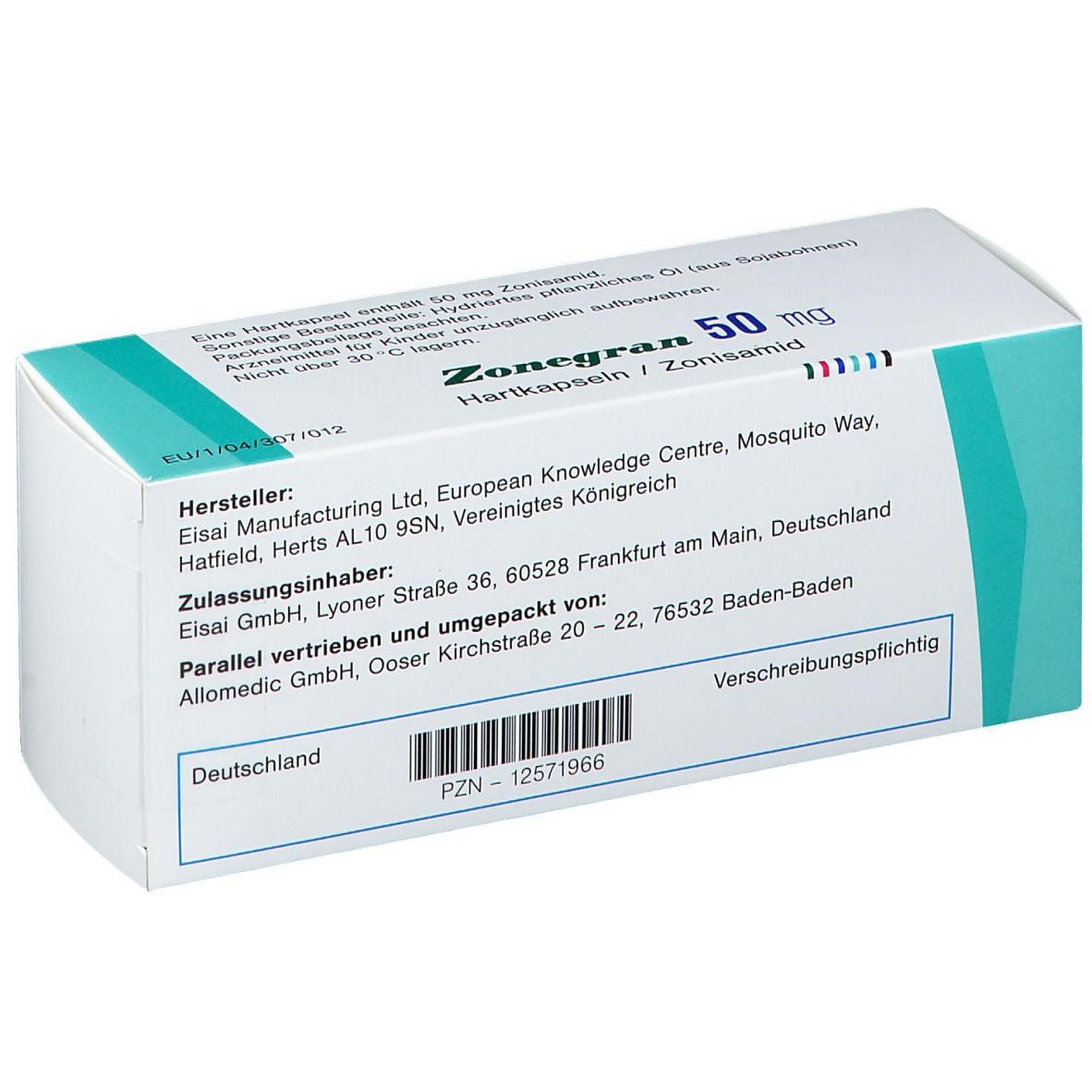 Zonegran 50 mg 84 St mit dem E-Rezept kaufen - Shop Apotheke