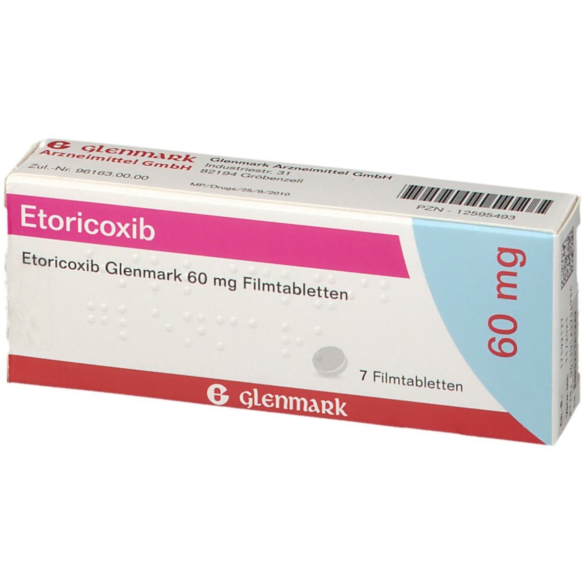 Etoricoxib Glenmark 60 mg 7 St mit dem E-Rezept kaufen - Shop Apotheke