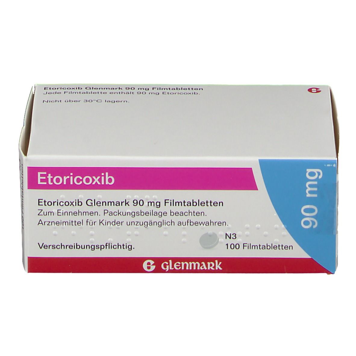 Etoricoxib Glenmark 90 mg 100 St mit dem E-Rezept kaufen - Shop Apotheke