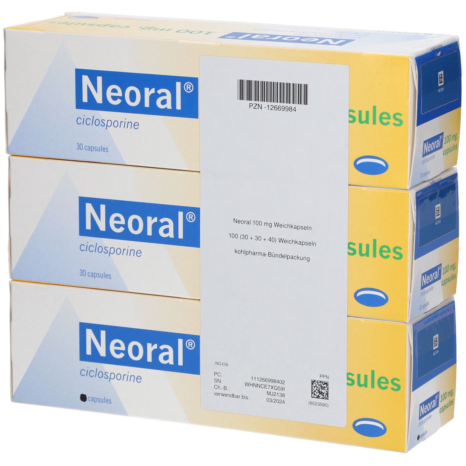 Neoral 100 mg 100 St mit dem E-Rezept kaufen - Shop Apotheke