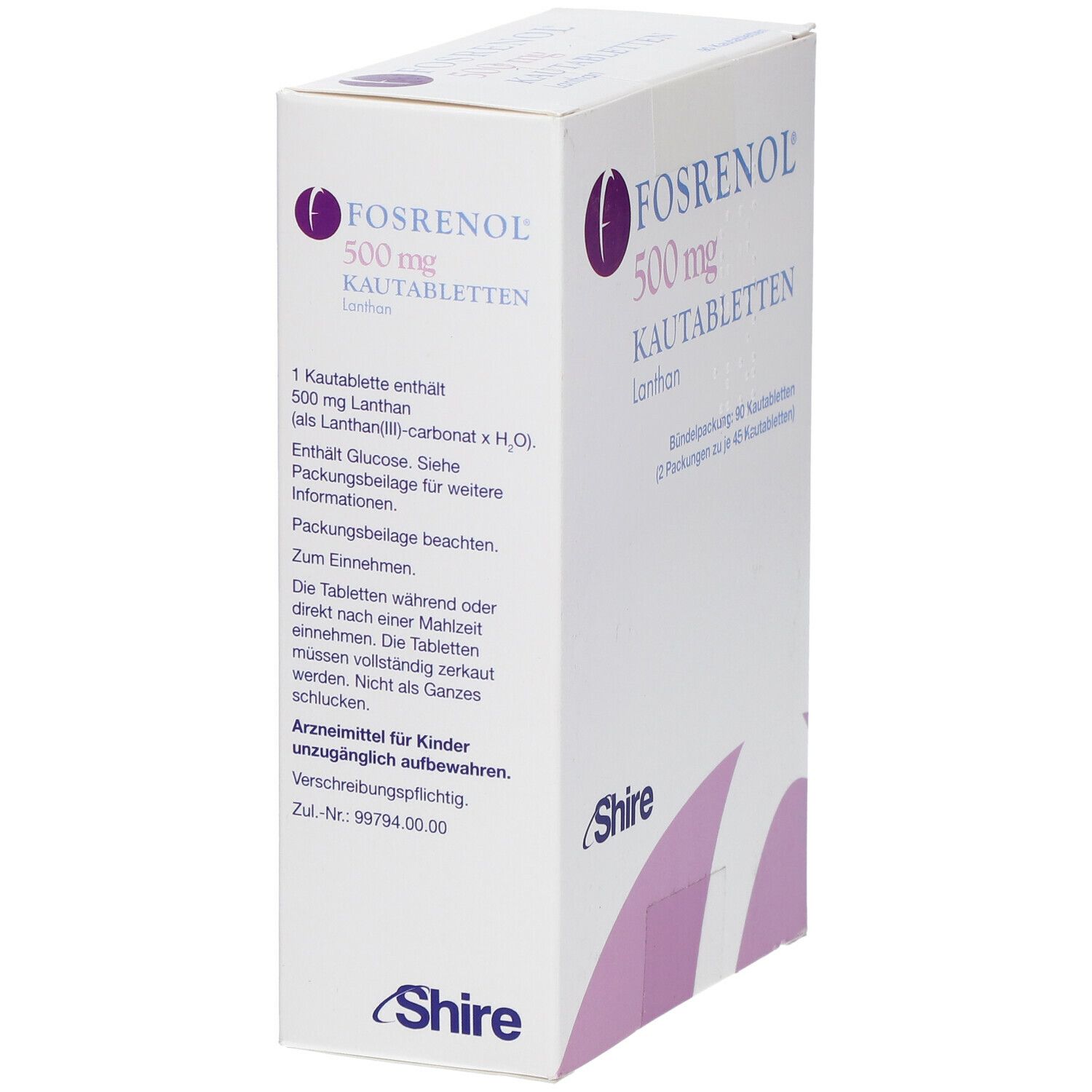 Fosrenol 500 mg 90 St mit dem E-Rezept kaufen - Shop Apotheke