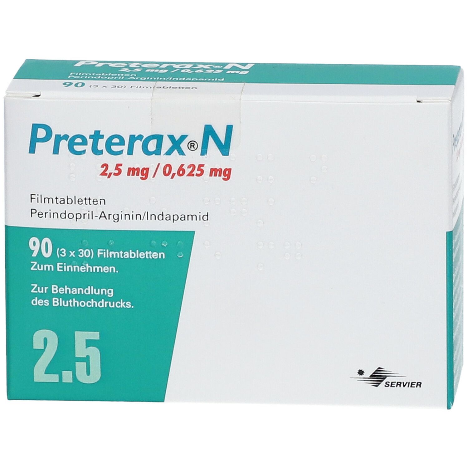 Preterax N 2,5 mg/0,625 mg 90 St mit dem E-Rezept kaufen - Shop Apotheke