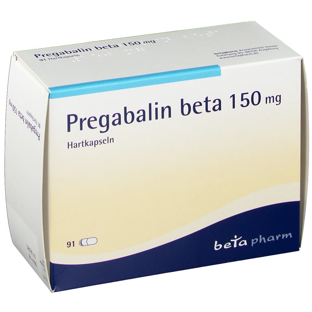 PREGABALIN beta 150 mg Hartkapseln 91 St mit dem E-Rezept kaufen - Shop ...